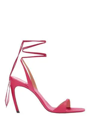 Attico Lace-up Heeled Sandals - Warm Pink