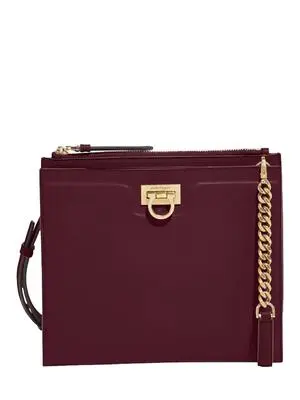 FERRAGAMO Trifolder Crossbody Bag - Red
