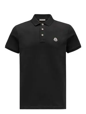 Moncler Logo Patch Polo Shirt - Black