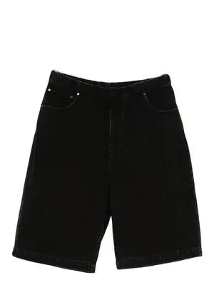 ENTIRE STUDIOS Elasticated-waistband Denim Shorts - Black