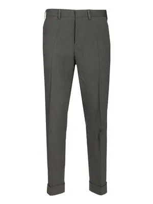 Dries Van Noten Philip Cuffed Tailored Pants - Grey