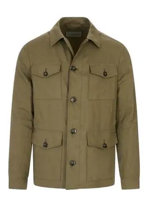 Canali Button-up Jacket - Green