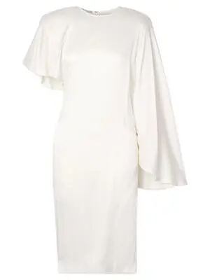 Stella McCartney Asymmetrical Pendant Mid-length Dress - Cream