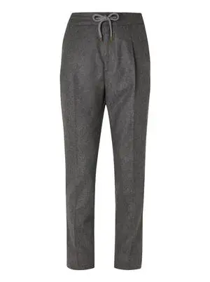 Brunello Cucinelli Pleated Drawstring Trousers - Black