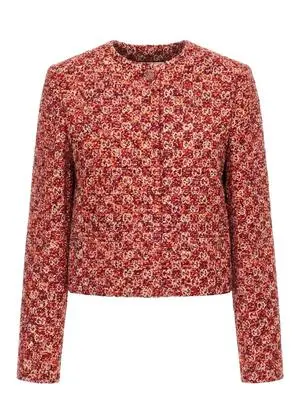 Gucci Gg Tweed Jacket - Orange-red
