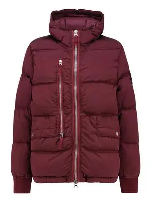 Stone Island Zipped Down Jacket - Red