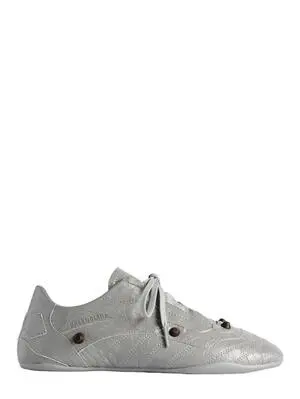Balenciaga City Lace-up Sneakers With Brass Rivets - Grey
