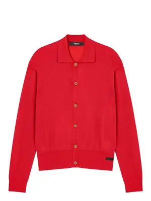 VERSACE Versace Collared Button-Up Cardigan