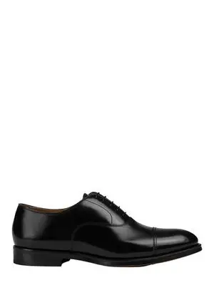 DOUCAL'S Round Toe Lace-up Formal Shoes - Black