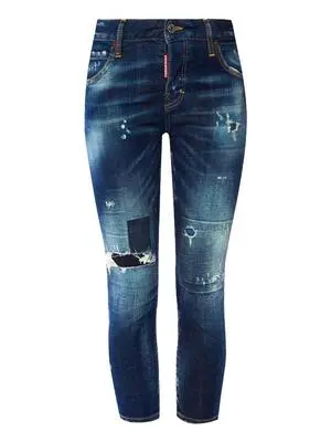 Dsquared2 Pierced Detail Tapered Jeans - Black