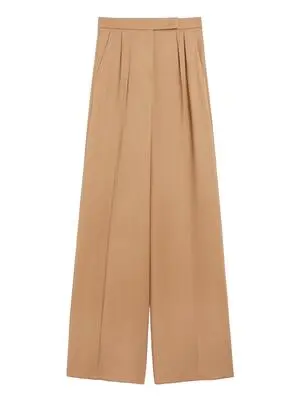 Max Mara Mid-rise Wide-leg Trousers - Camel