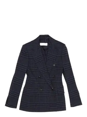 Max Mara Checked Tailored Blazer - Black