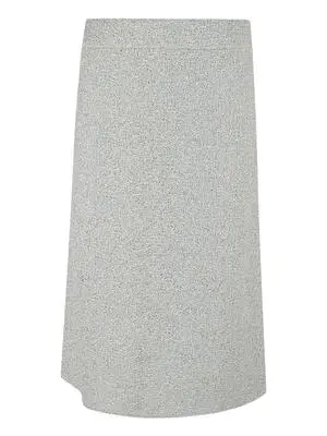 Fabiana Filippi Lurex Knit Tweed Skirt - Gray