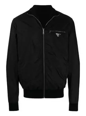 Prada Reversible Logo Bomber Jacket - Black