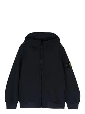 Stone Island Compass Motif Hooded Jacket - Blue