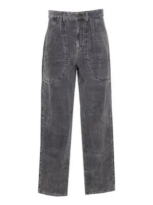 Isabel Marant Étoile Onyta Straight Leg Trousers - Black