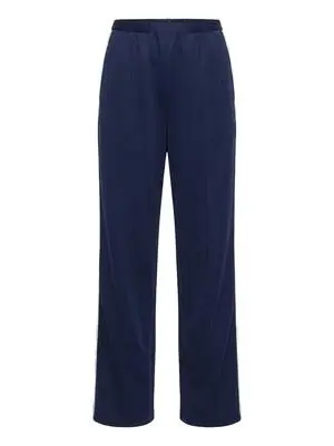 Gucci Logo Embossed Technical Jersey Pants - Dark Blue