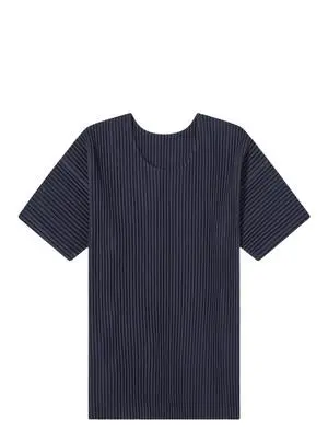Issey Miyake Homme Plissé Mc May Drop Shoulder Pleated T-shirt - Black