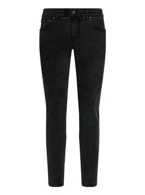 Dolce & Gabbana Skinny Jeans With Logo Tag - Black