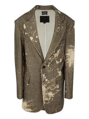 R13 Paint Splatter Single-breasted Tweed Blazer - Multicolor