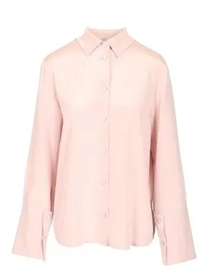 Max Mara Long-sleeved Shirt With Classic Collar - Pink
