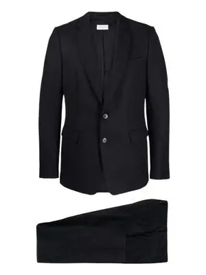 Dries Van Noten Lapel Long-sleeved Suit Set - Black