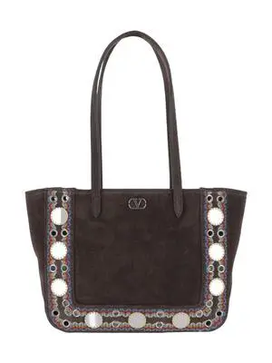 Valentino Garavani Vlogo Signature Small Shoulder Bag - Brown