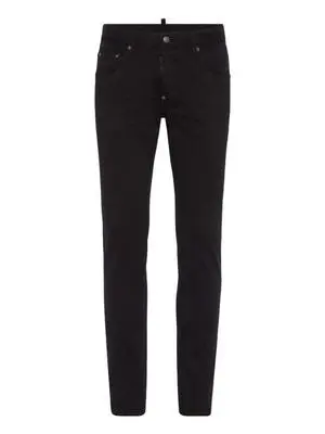 Dsquared2 Skater Logo Patch Skinny Jeans - Black