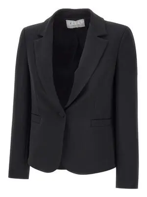 KAOS Crepe Blazer Jacket - Black