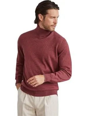 Brunello Cucinelli Cashmere Roll-neck Jumper - Red
