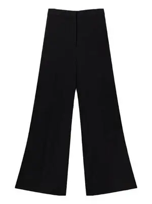 Stella McCartney Pleated Wide Leg Trousers - Black