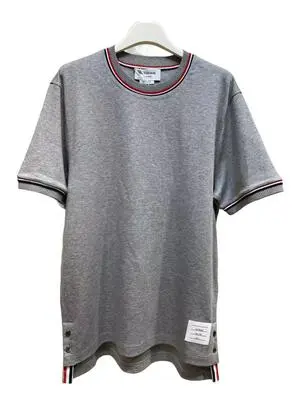 Thom Browne Logo Patch Crewneck T-shirt - Light Gray