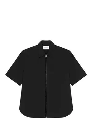 GIVENCHY Givenchy Couture Seam Zip-Front Short-Sleeve Shirt