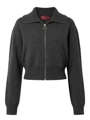 Gucci Double Jersey Zip Jacket - Black
