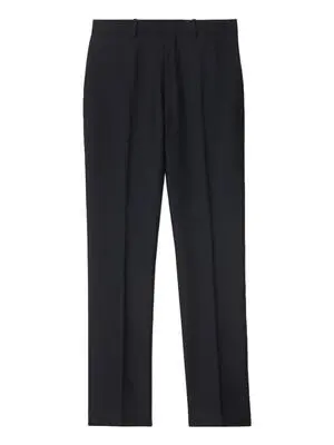 Burberry Wool Tailored Trousers - Navy Blue