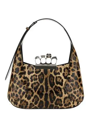 Alexander McQueen The Jewelled Hobo Shoulder Bag - Black