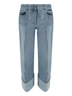 Bottega Veneta Denim Jeans With Turn-up Hem - Gray