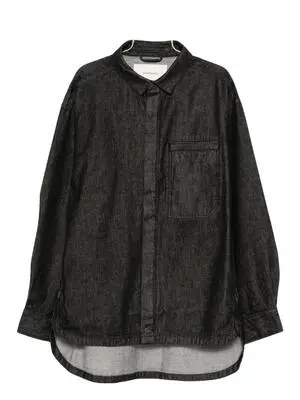 ENTIRE STUDIOS Long-sleeved Denim Shirt - Black