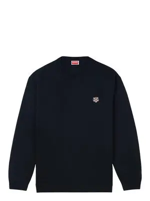 Kenzo Lucky Tiger Embroidered Knit Jumper - Black
