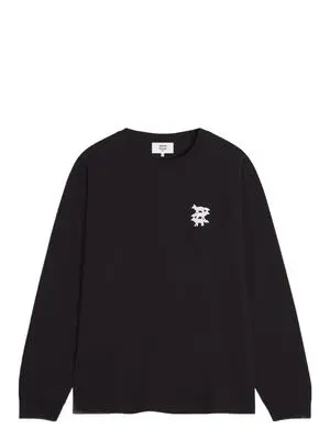 Maison Kitsuné Maison Kitsuné Stunt Fox Long Sleeved T-Shirt Black
