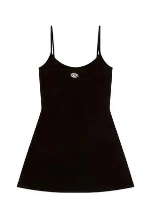 DIESEL® D-newhop-od Oval D Logo Mini Dress - Black