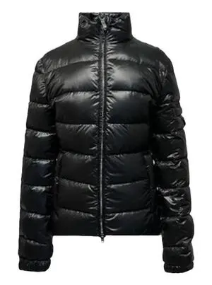 Prada Long-sleeved Down Jacket With Stand Collar - Black