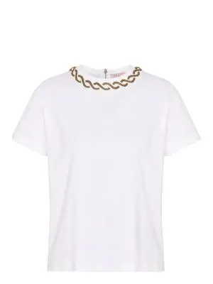 Valentino Garavani Embellished Crewneck T-shirt - White