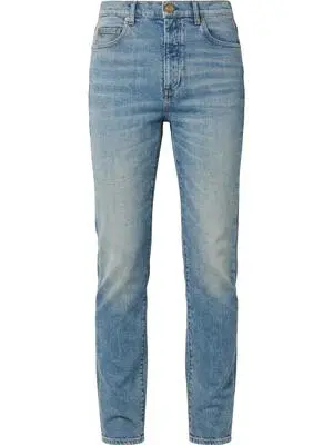 Gucci Logo Patch Skinny Fit Jeans - Blue