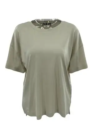 Max Mara Round Neck Short Sleeve T-shirt - Gray