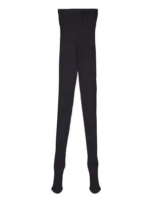 Prada Ribbed Leggings - Slate Grey