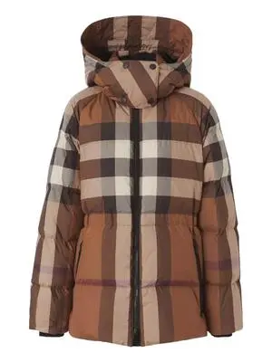 BURBERRY Burberry Vintage Check Hooded Puffer Jacket