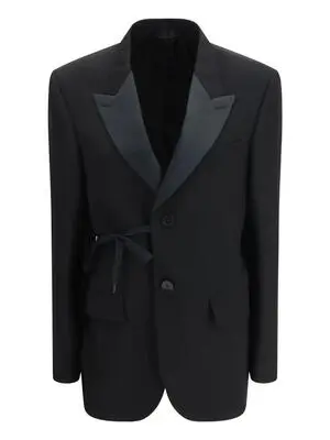 Balenciaga Wrap Tuxedo Jacket - Black