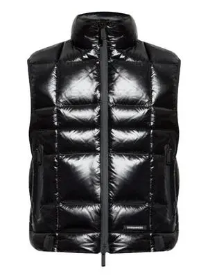 Dsquared2 Stand Collar Down Gilet - Black