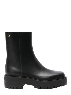 GIANVITO ROSSI Leather Ankle Boots - Black